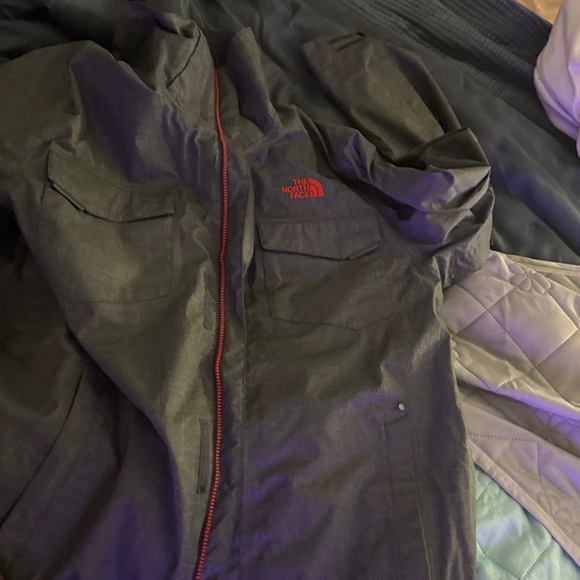 The North Face | Jackets & Coats | The North Face Black Jacket With Red ...